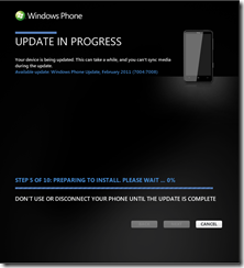 Windows Phone–Update installation steps