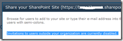 Office 365 – Invite external people to access to your SharePoint site