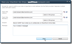 Office 365 – Invite external people to access to your SharePoint site