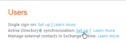 Office 365 – Install and configure Directory Synchronization (DirSync)