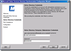 Office 365 – Install and configure Directory Synchronization (DirSync)