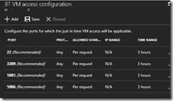 Azure – Just In Time Virtual Machine access (preview)