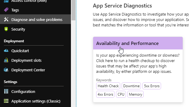 Azure – Better troubleshooting tools for Azure Web Apps (preview)