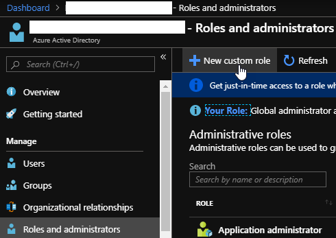 Azure AD – You can now create your own custom administration roles