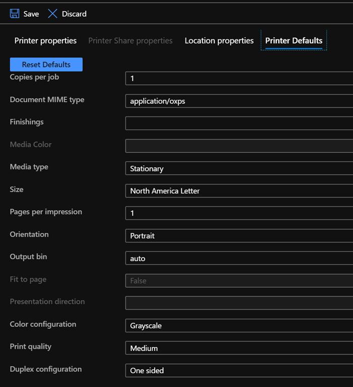 Azure – New cloud print experience (Universal Print) (Preview)