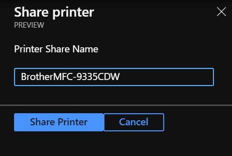 Azure – New cloud print experience (Universal Print) (Preview)