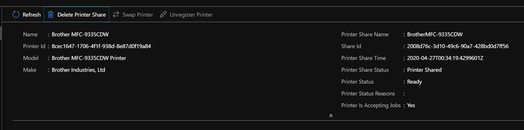 Azure – New cloud print experience (Universal Print) (Preview)