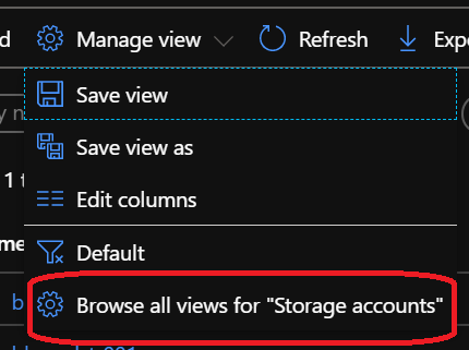 Azure – You can now save your own resource list view in the portal