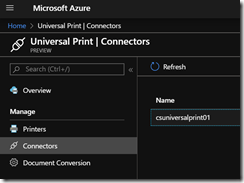 Azure – New cloud print experience (Universal Print) (Preview)