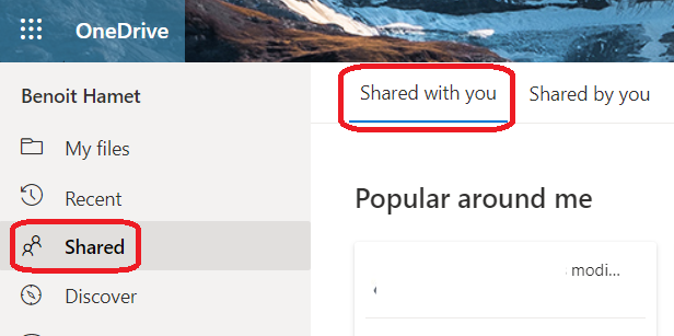 OneDrive – You can now add a shortcut to a shared content in your files