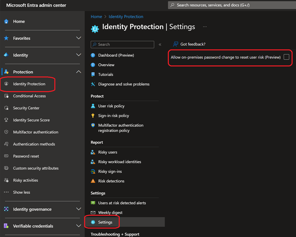 Entra ID – Automatically remediate user risk with on-premises password ...